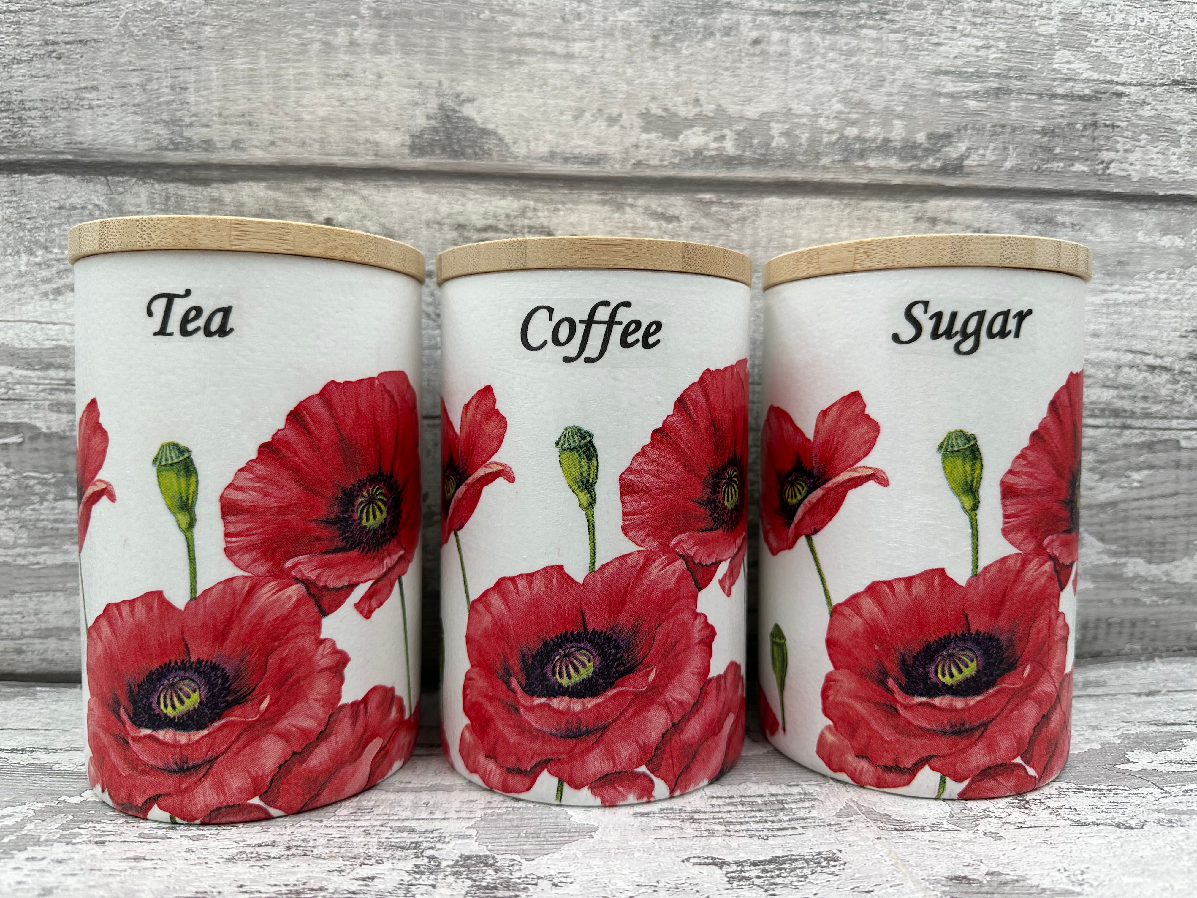 Poppy canister set – Mrs Wreath Designs Uk