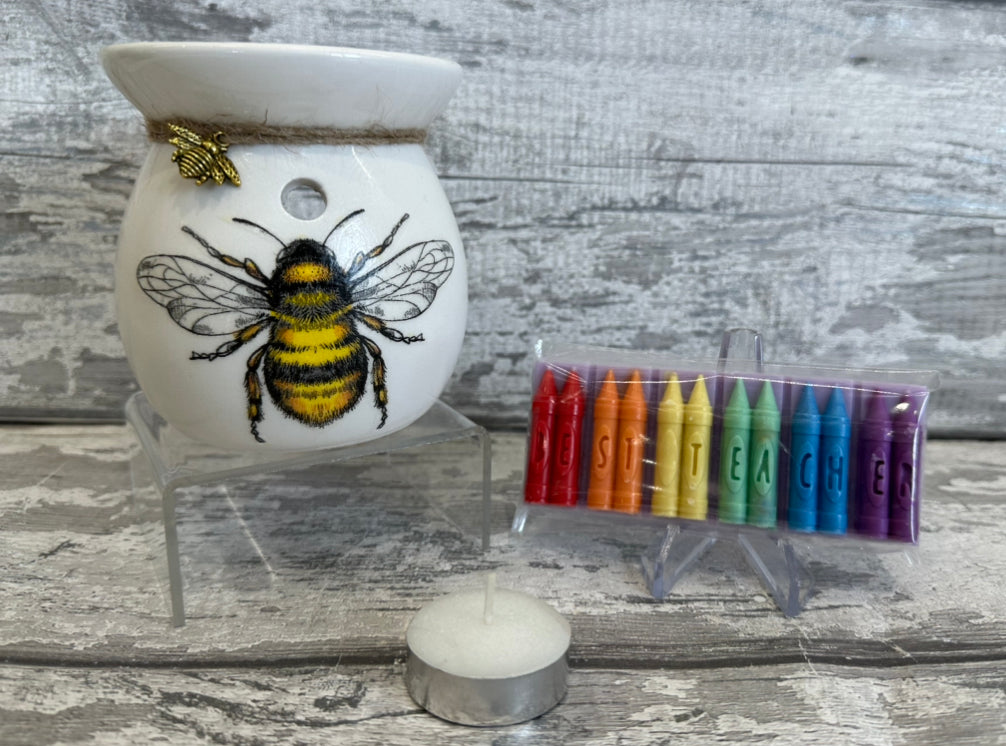 Bee teacher wax burner set – Mrs Wreath Designs Uk