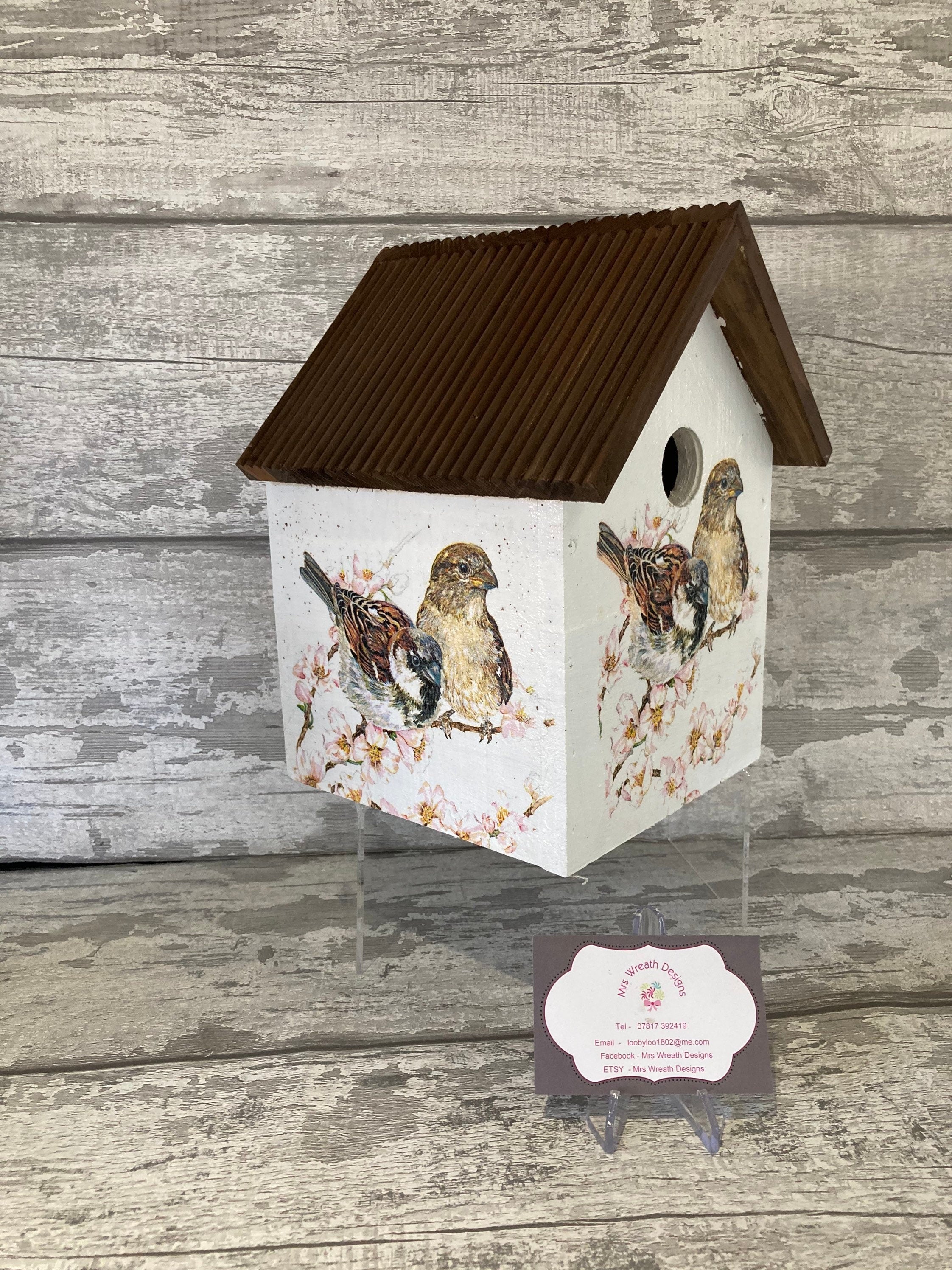 Sparrow Bird box – Mrs Wreath Designs Uk