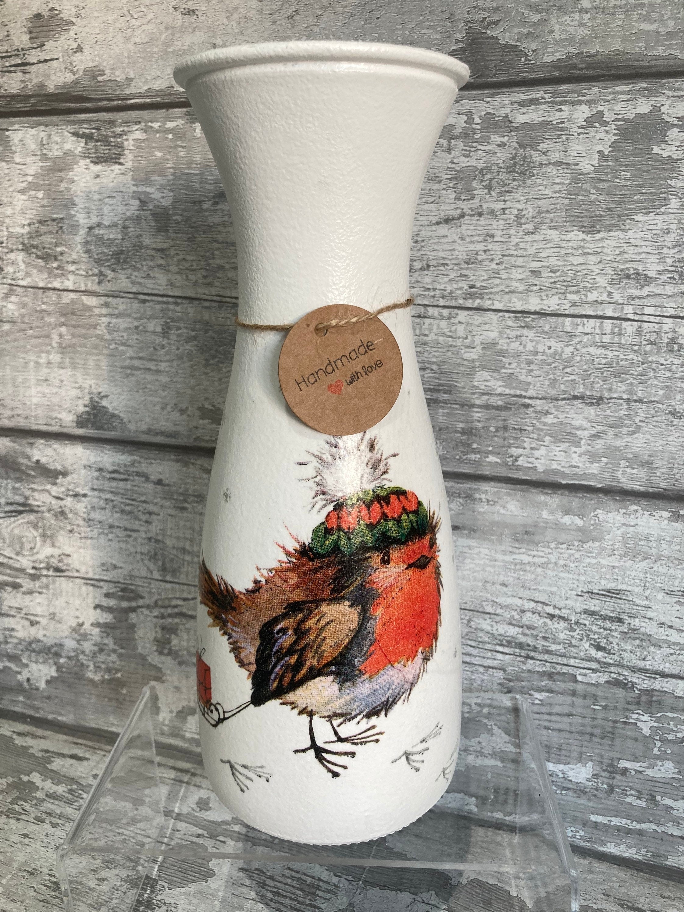 Robin Vase – Mrs Wreath Designs Uk